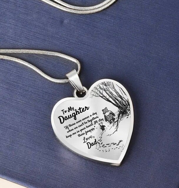 Daughter Pendant Necklace-pooh and Piglet Great Gift. FAST SHIPPING - Etsy