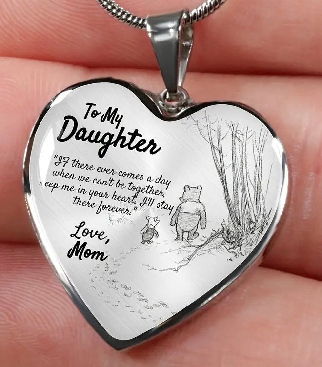 Daughter Pendant Necklace-pooh and Piglet Great Gift. FAST SHIPPING - Etsy