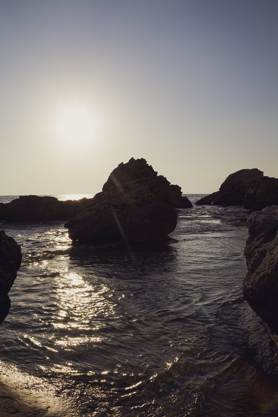Sunset Behind Rock Landscape Nature Photography PNG Format Digital ...
