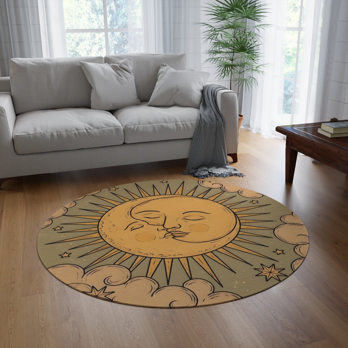 Tufted Rug, Circle Rug, Cat Rugs, Round Rug, Animal Rug, Boho Rug ...