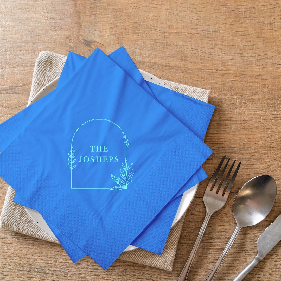 Custom Napkins With Your Message, Cocktail Luncheon Napkins, Custom ...