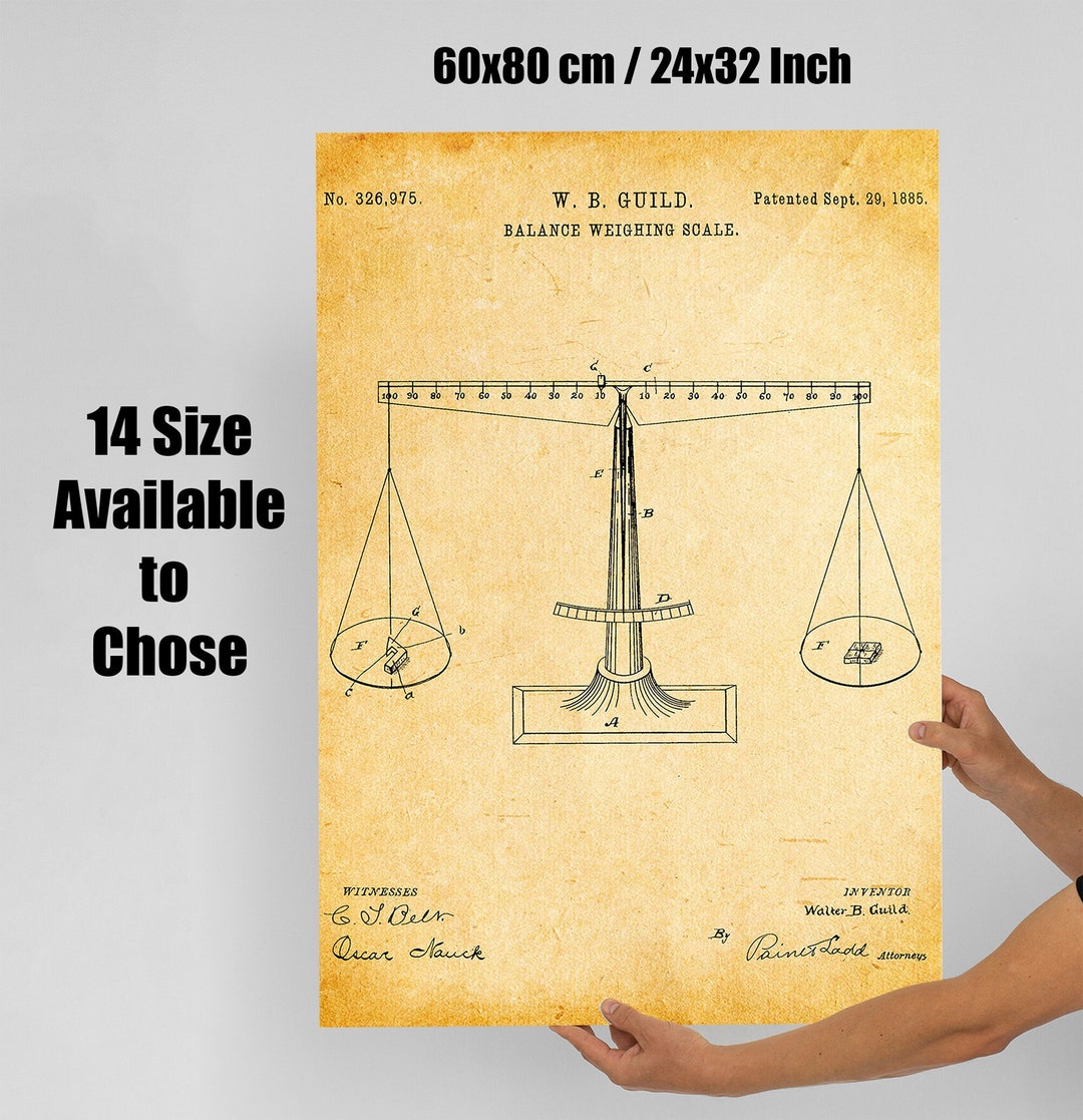 Scales of Justice Patent Posters, Legal Wall Art for Law Professionals ...