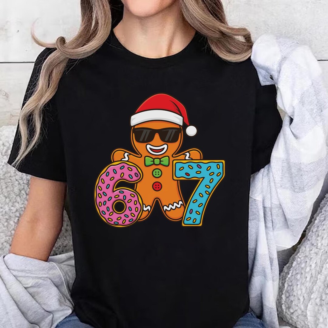 Funny Gingerbread Six Seven 67 Meme Svg, Social Media Internet Humor ...