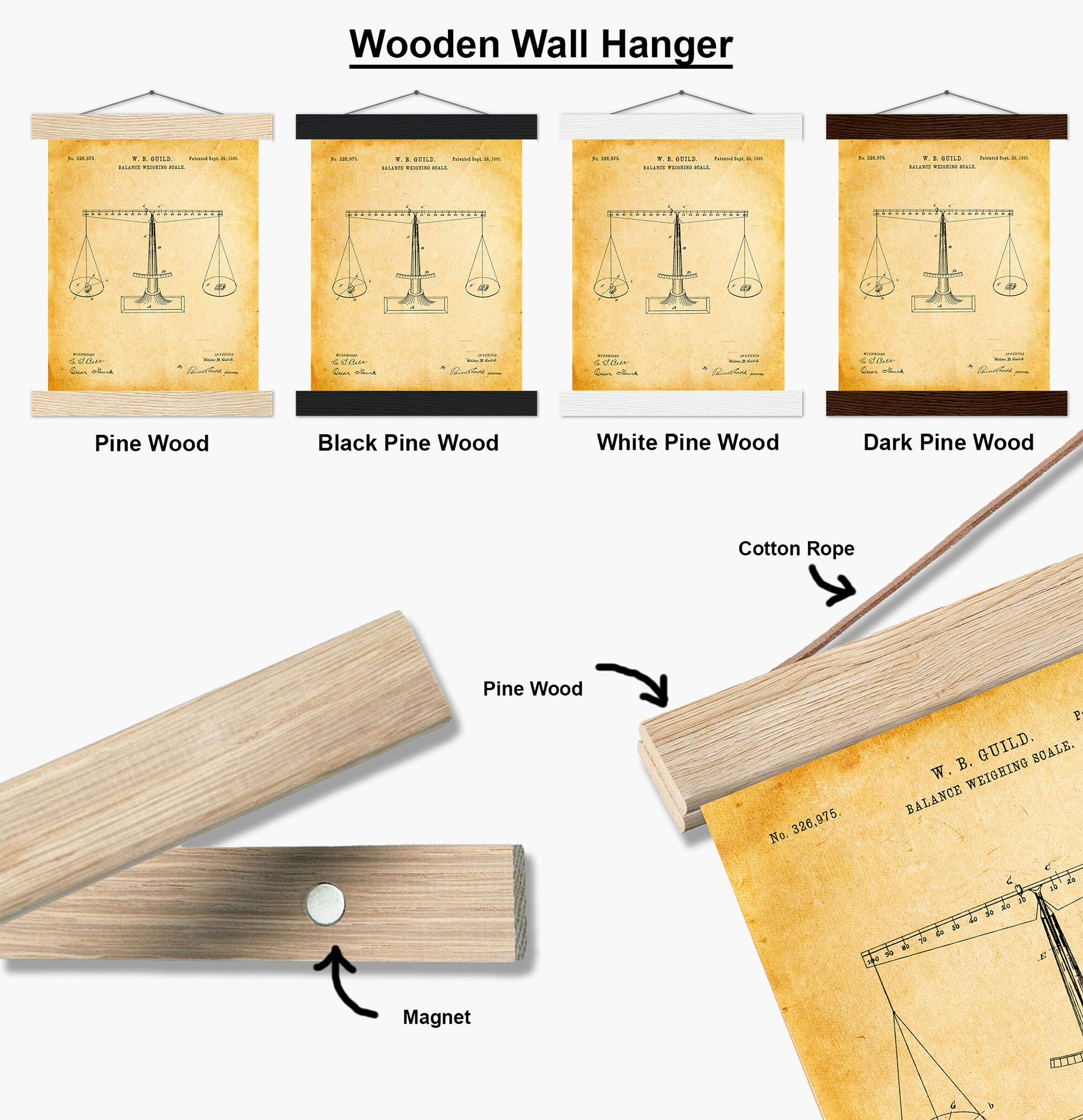 Scales of Justice Patent Posters, Legal Wall Art for Law Professionals ...