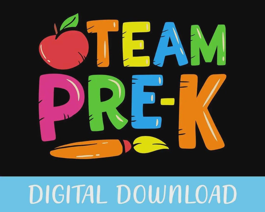 Team Pre-k Svg, Funny Kindergarten Svg, Pre-k Teacher Svg, Preschool ...
