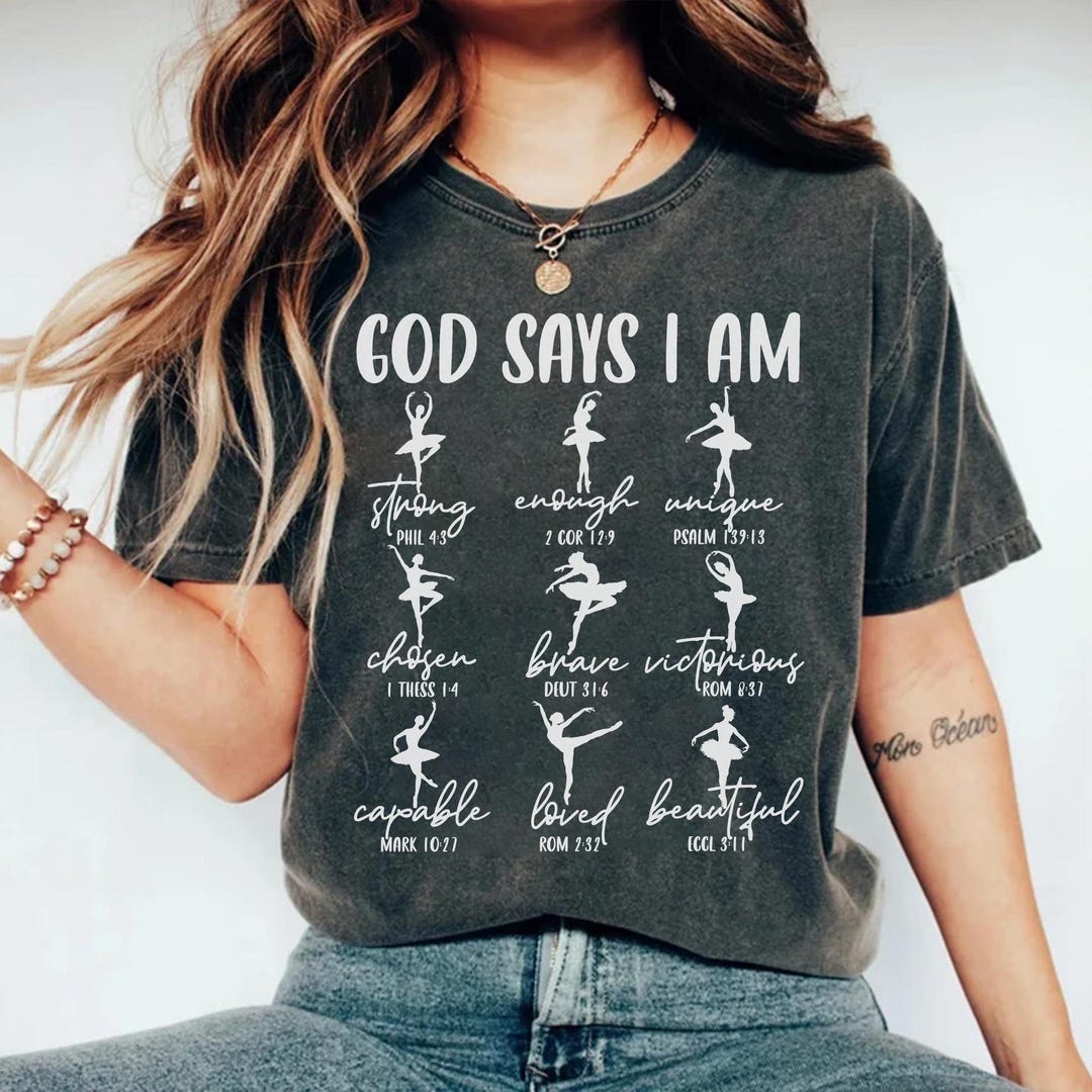 Retro Ballet Svg, God Says I Am Dancer Png, Cute Ballerina Clipart ...