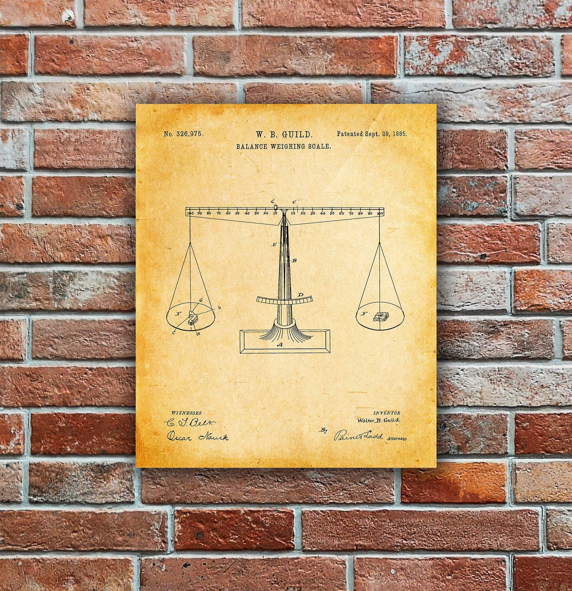 Scales of Justice Patent Posters, Legal Wall Art for Law Professionals ...