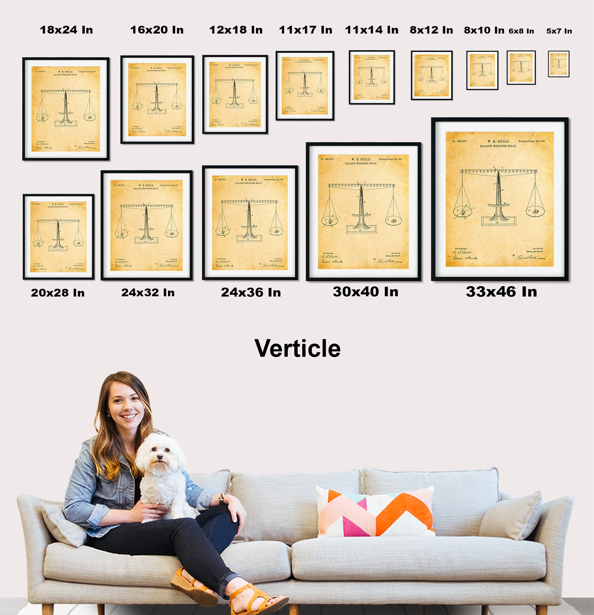 Scales of Justice Patent Posters, Legal Wall Art for Law Professionals ...