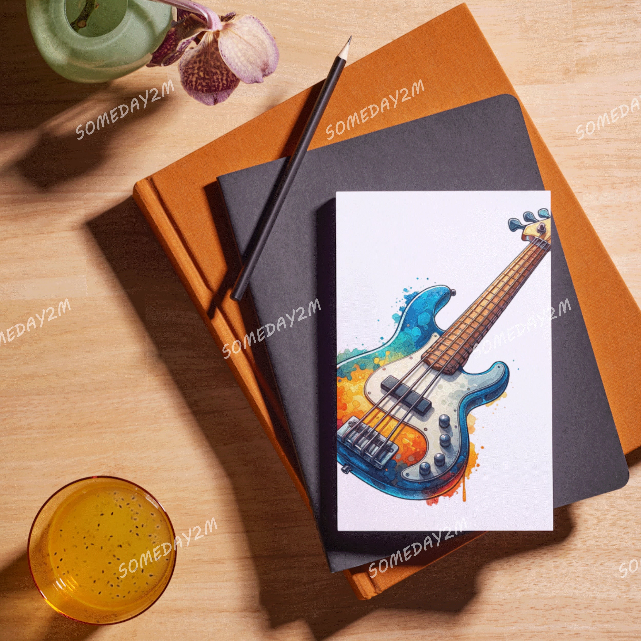 20 Png Music Watercolor Clipart, Musical Instrument Clipart Bundle ...