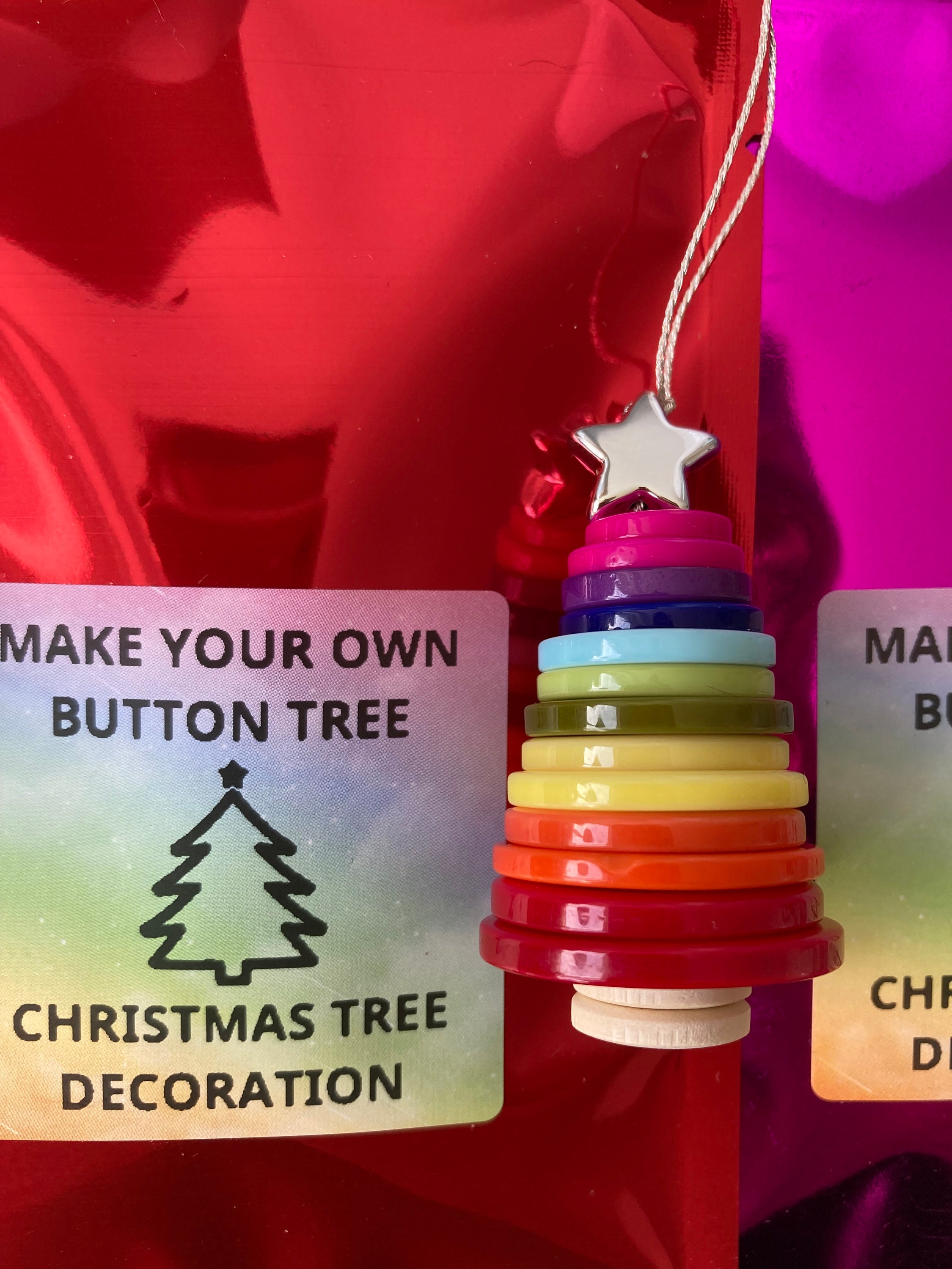 3 X RAINBOW DIY Button Tree Decoration Kits, Fun for All Ages. Perfect ...