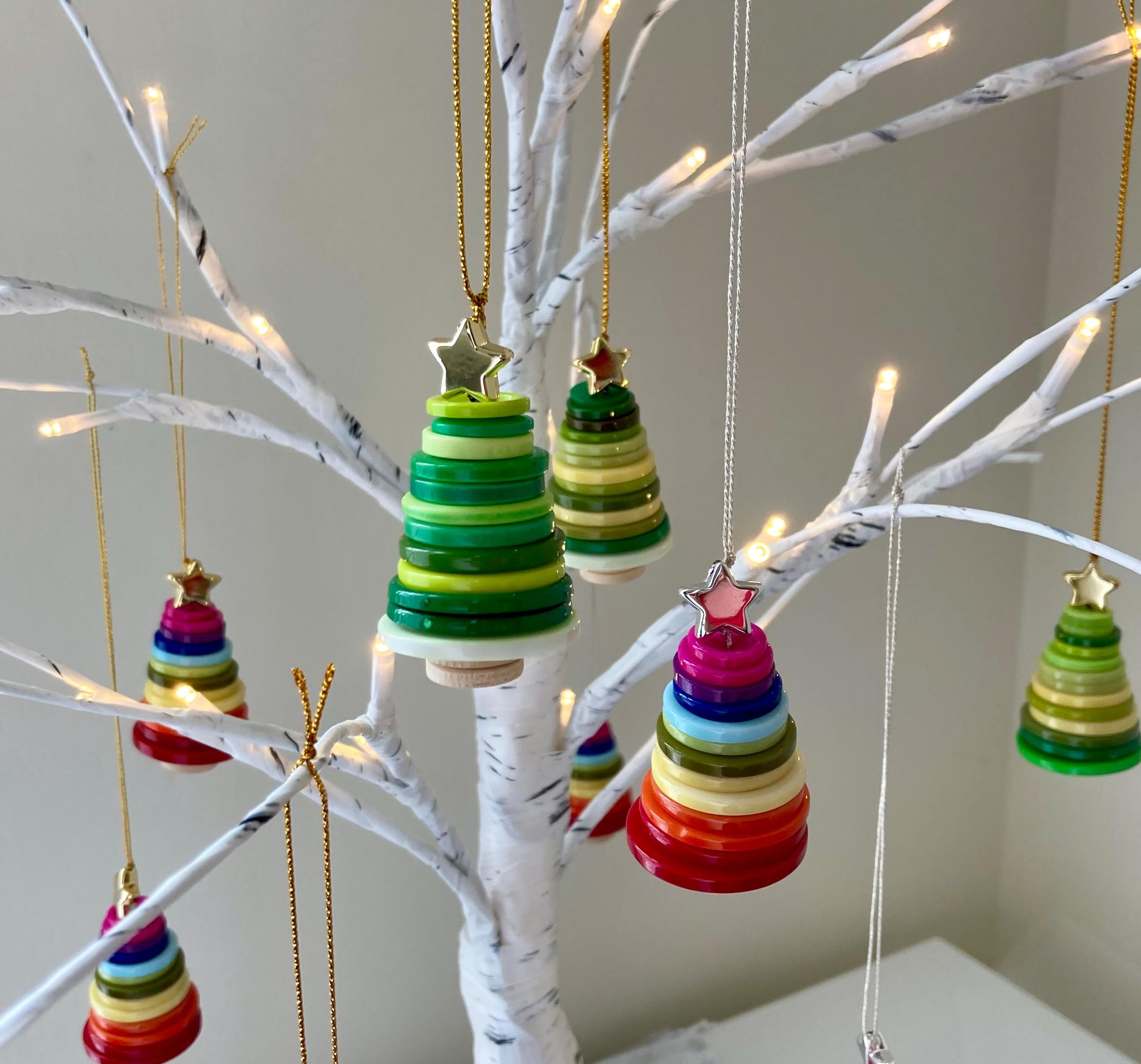 1 X GREEN DIY Button Tree Decoration Kits, Fun for All Ages. Perfect ...