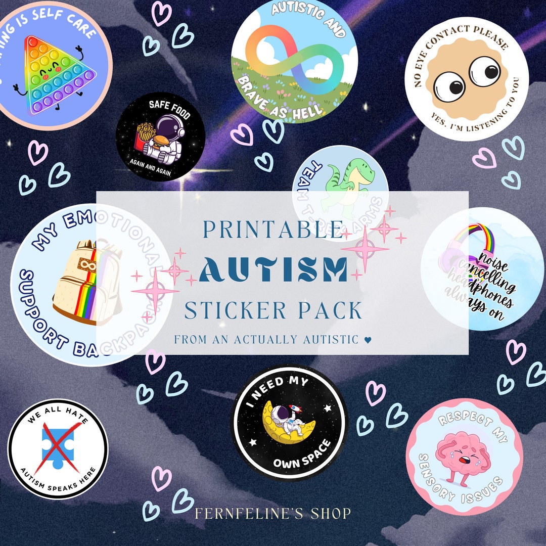 Autism Sticker Printable Autism Sticker Actually Autistic - Etsy