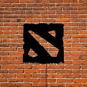 Dota 2 Wood Wall Art With Rgb Led Light, Dota 2 Room Decor, Dota Neon ...