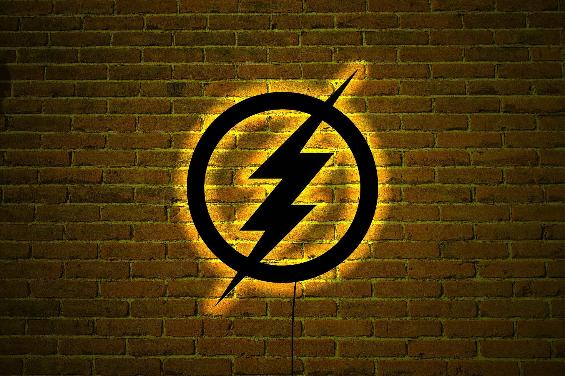 The Flash Wood Wall Art With Rgb Led Light, the Flash Neon Sign, the ...