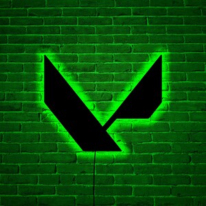 Valorant Wood Wall Art With Rgb Led Light, Valorant Room Decor ...