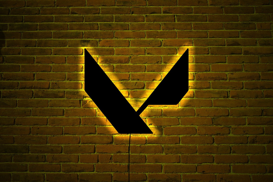 Valorant Wood Wall Art With Rgb Led Light Valorant Room - Etsy