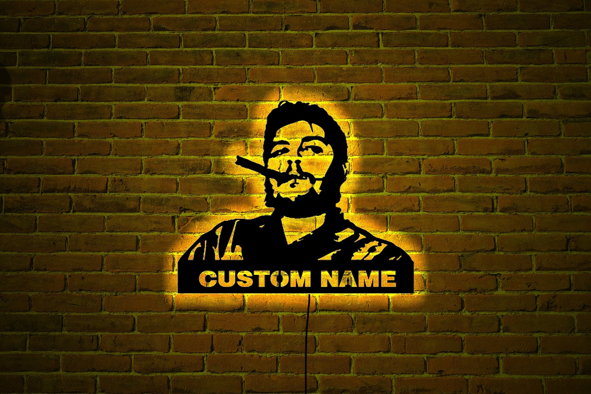 Che Guevara Wood Wall Art With Rgb Led Light Custom Che - Etsy