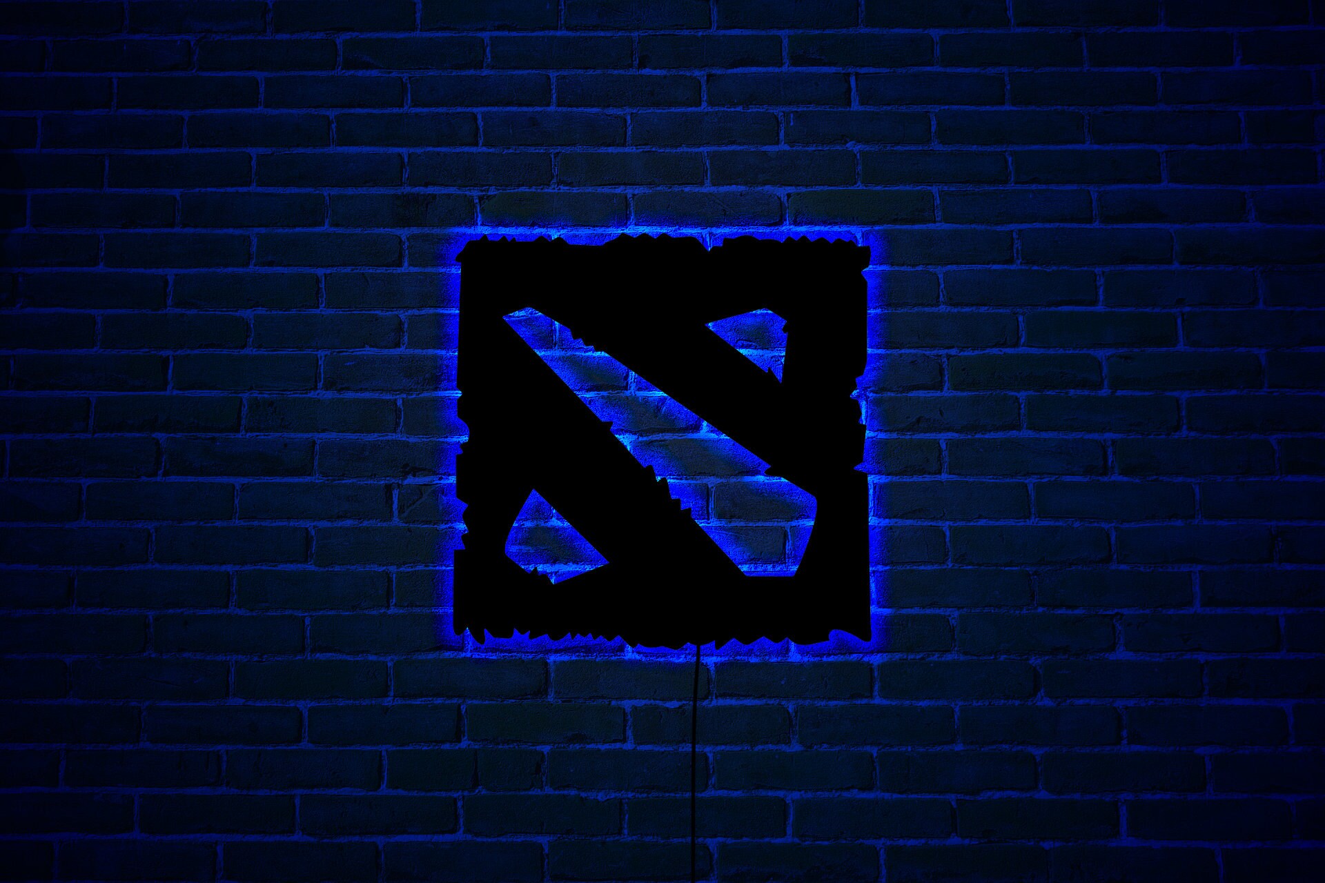 Dota 2 Wood Wall Art With Rgb Led Light, Dota 2 Room Decor, Dota Neon ...