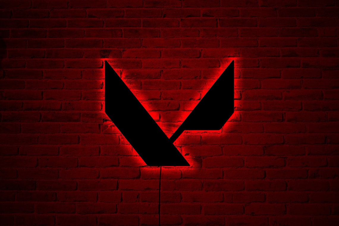 Valorant Wood Wall Art With Rgb Led Light Valorant Room - Etsy