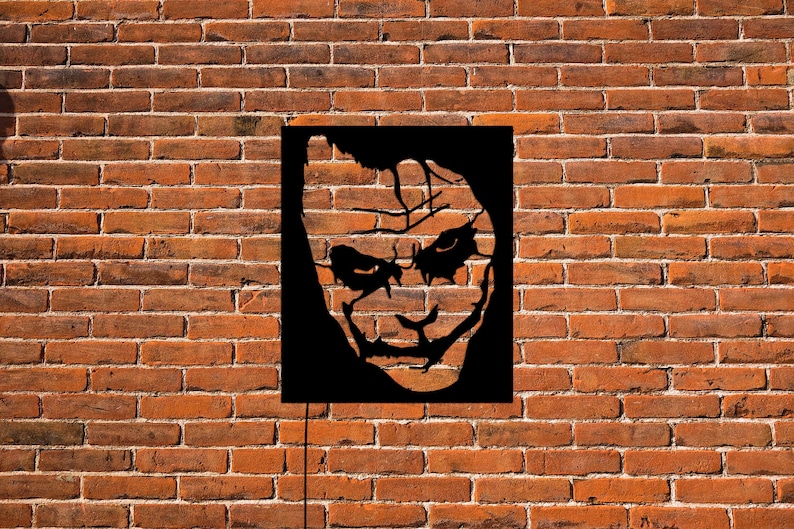 Joker Heath Ledger Wood Wall Art With Rgb Led Light, Joker Room Decor ...