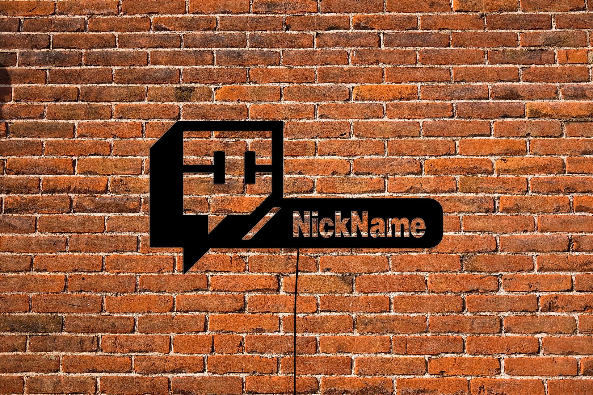 Custom Twitch Nametag Wood Wall Art With Rgb Led Light, Custom Twitch ...