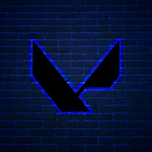 Valorant Wood Wall Art With Rgb Led Light, Valorant Room Decor ...