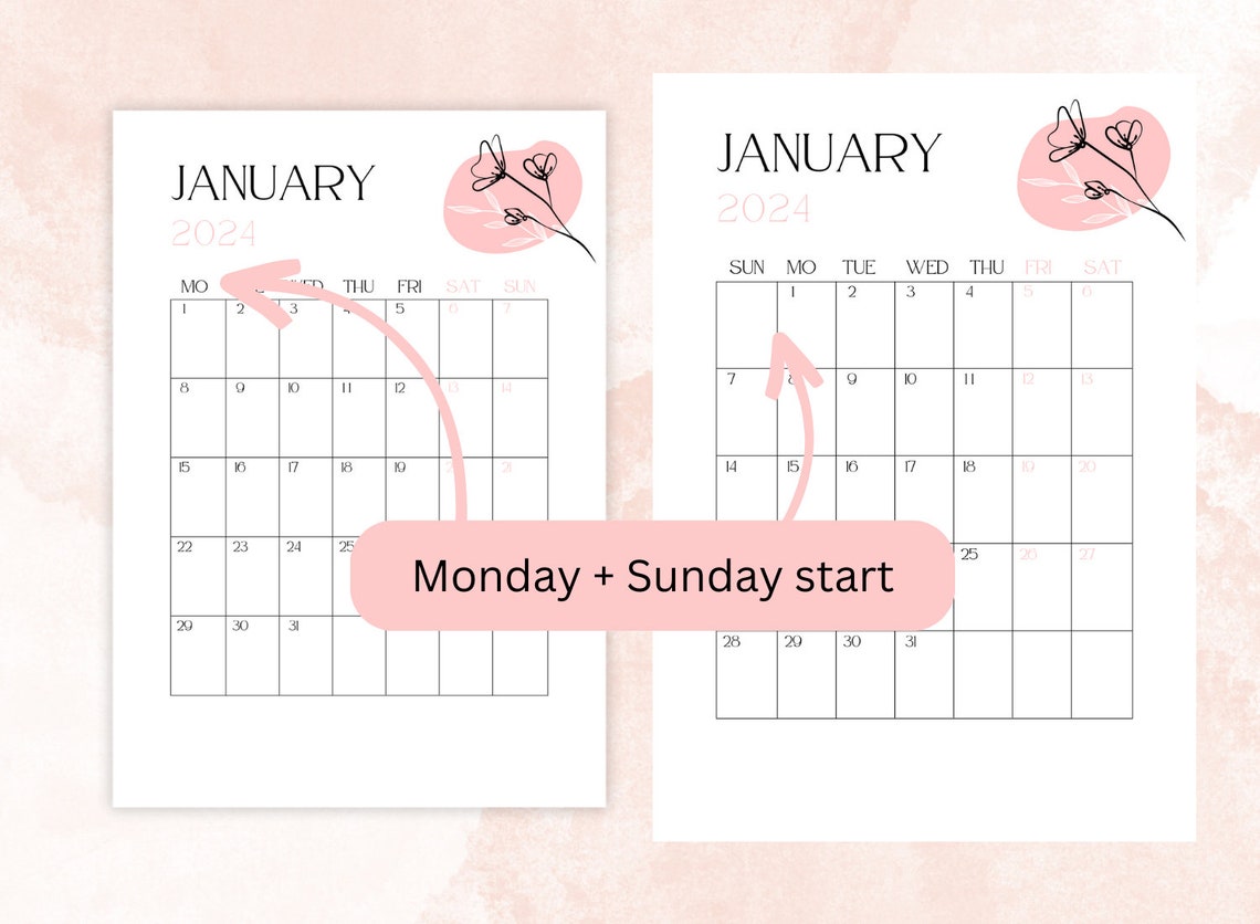 Year Iep at a Glance 2024, January February 2024 Calendar, Muji 2024 ...