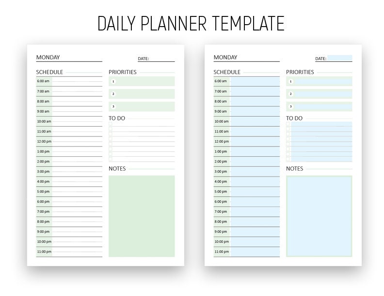 Indesign Planner Template, Gtd Planner Printables, Tagesplaner ...