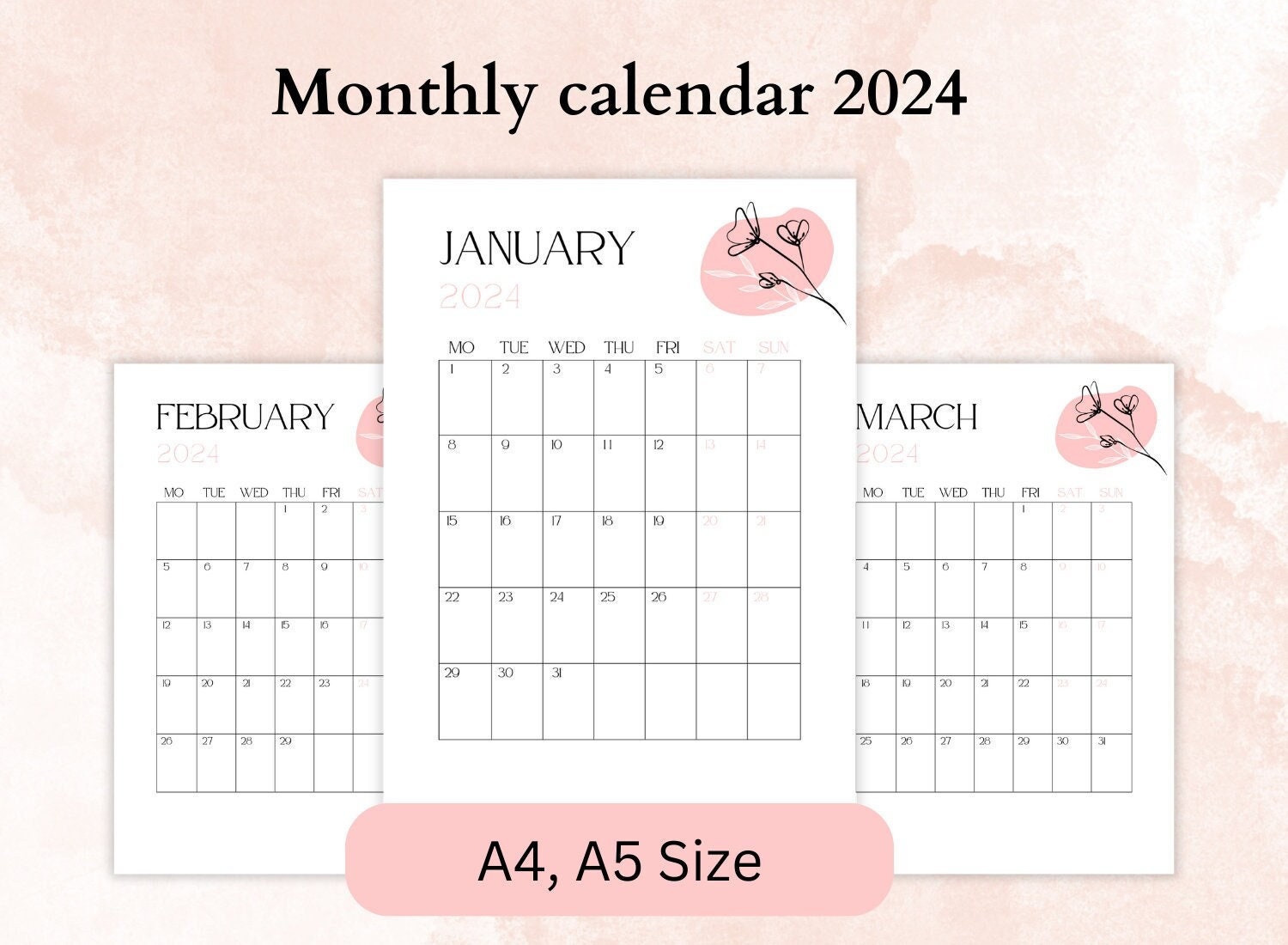 Year Iep at a Glance 2024, January February 2024 Calendar, Muji 2024 ...