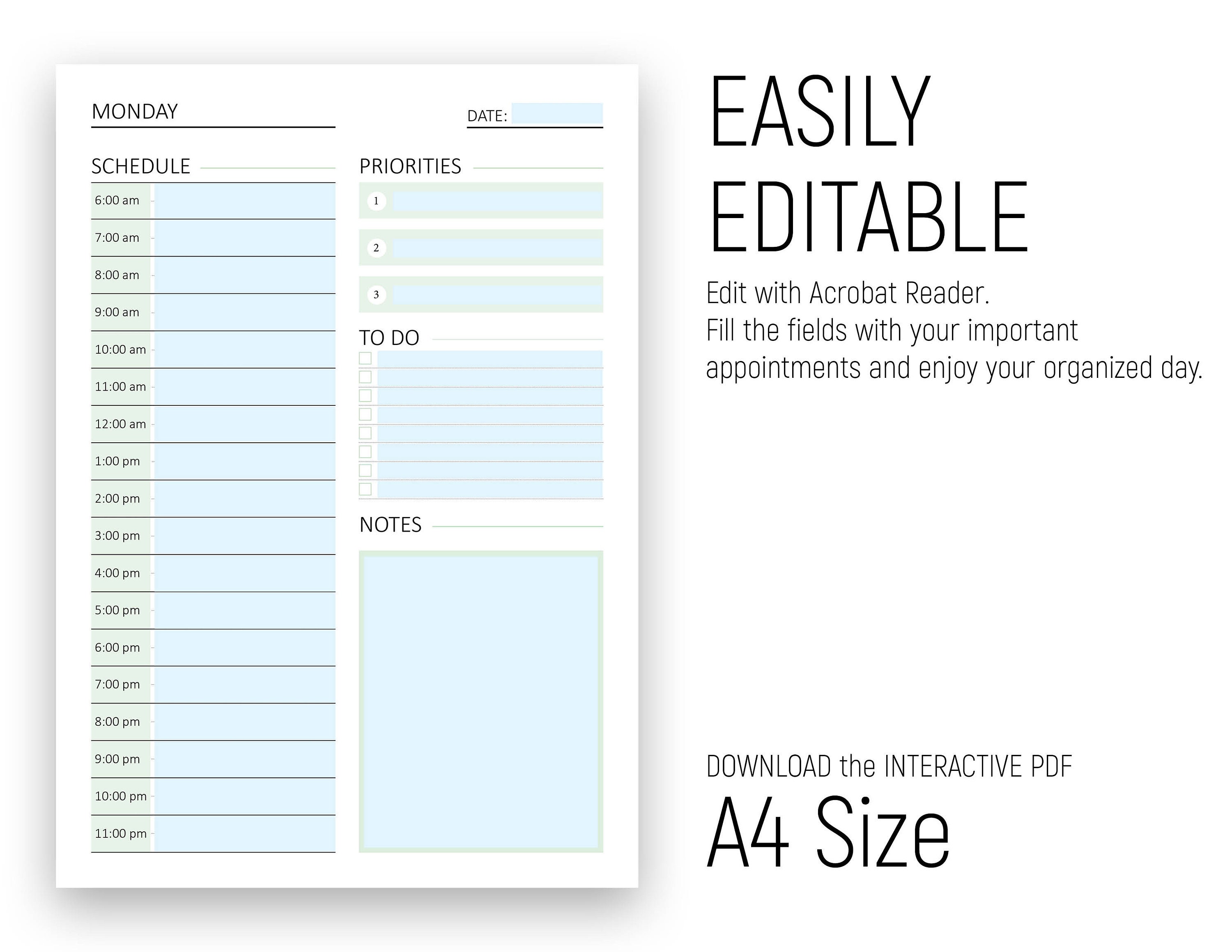 Indesign Planner Template Gtd Planner Printables - Etsy