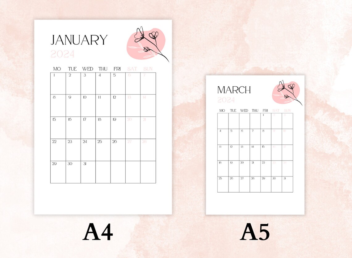 Year Iep at a Glance 2024, January February 2024 Calendar, Muji 2024 ...