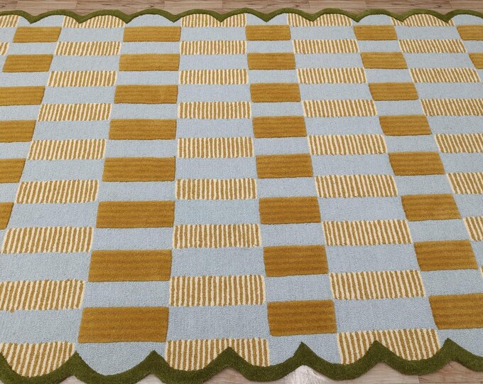 New Matilda Goad Plaid Hand-tufted 100% Woolen Area Rug for Living ...