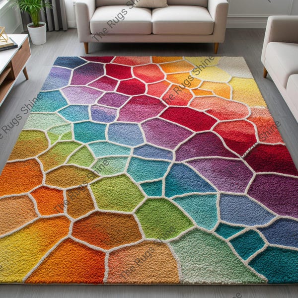 Bright Colors Rug - Etsy