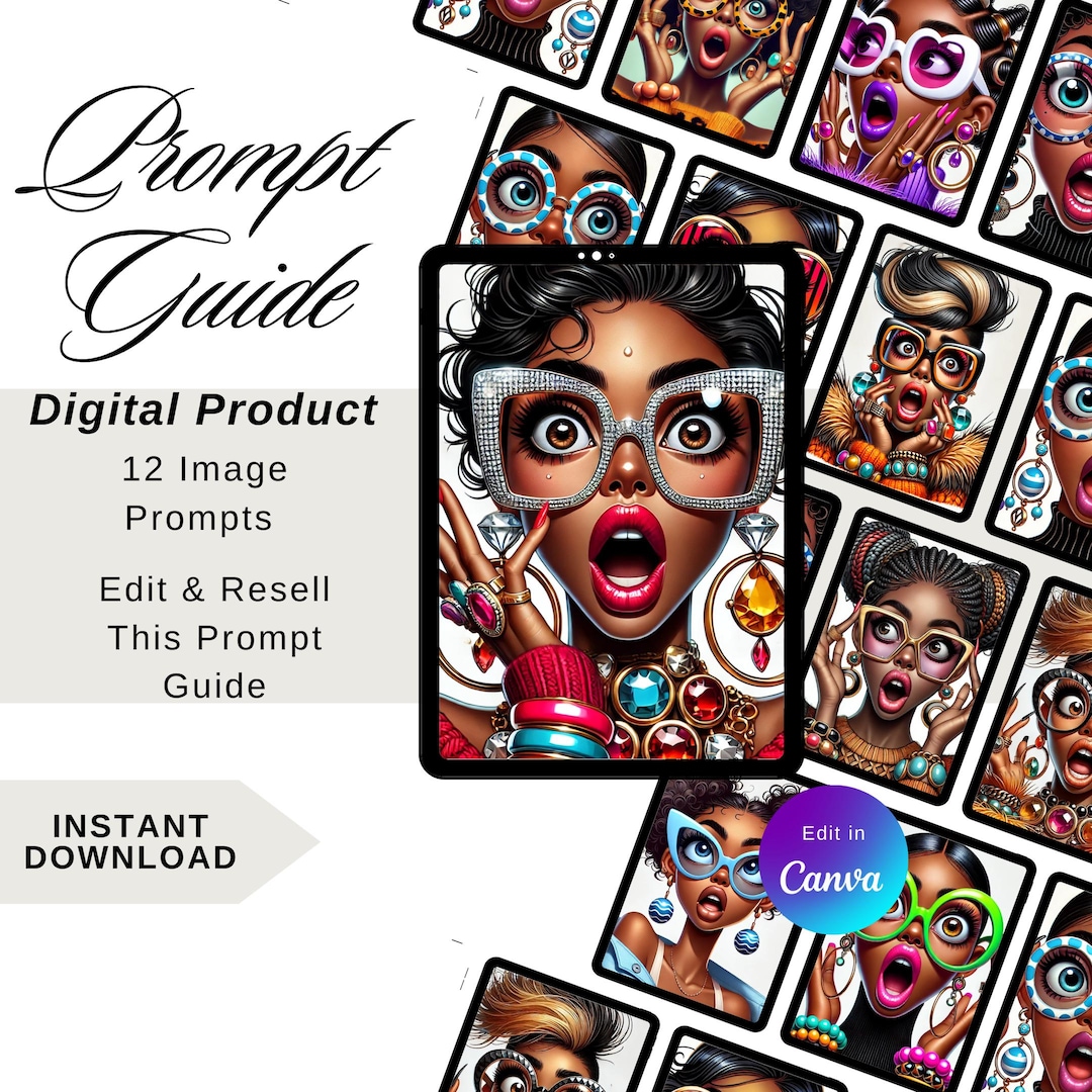 Customizable AI Art Prompt Guide: Editable PDF With Stunning Sample ...