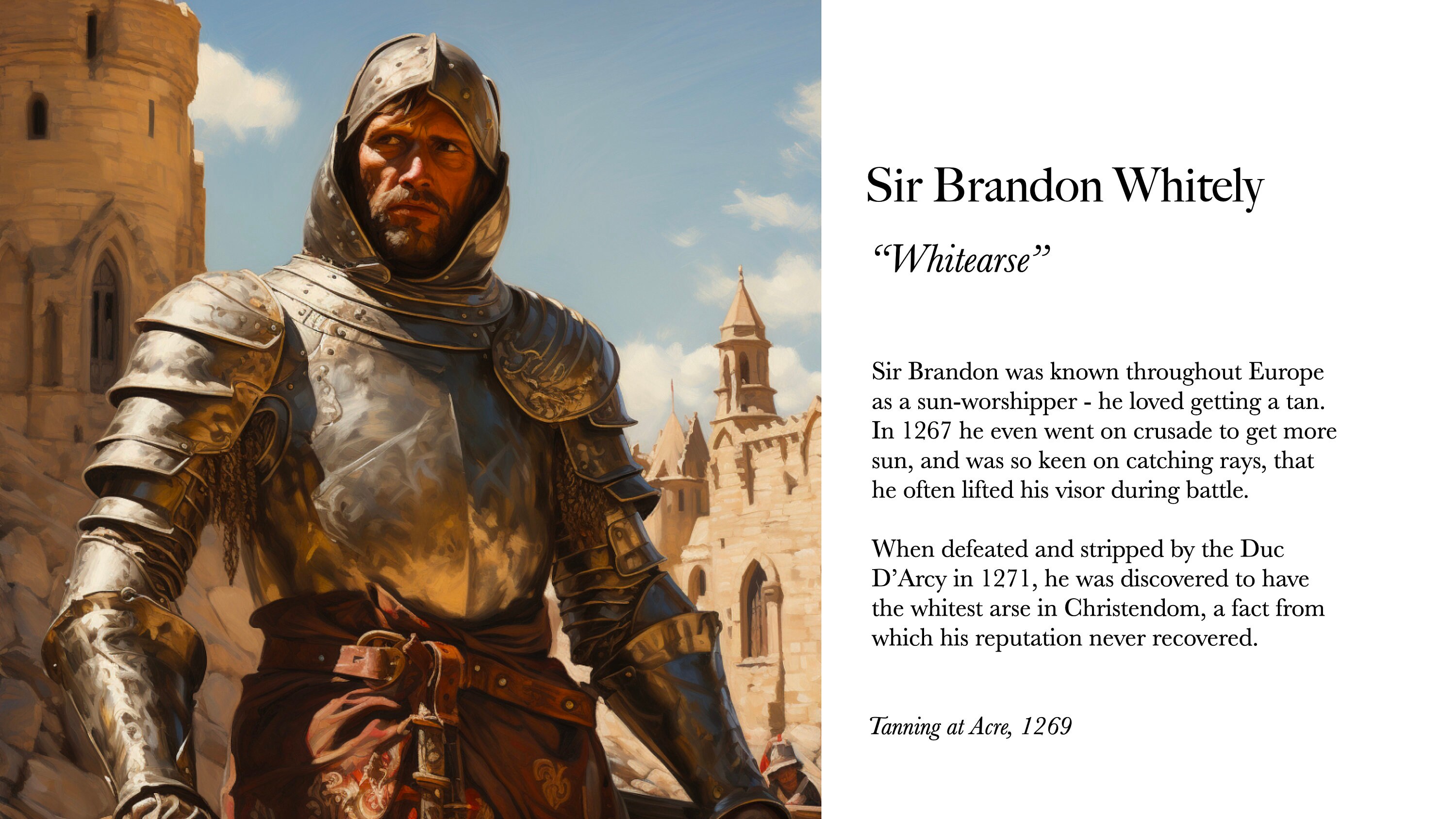 Historic Knights of Legend 2024 Calendar Funny Wall Art Calendar, Good ...