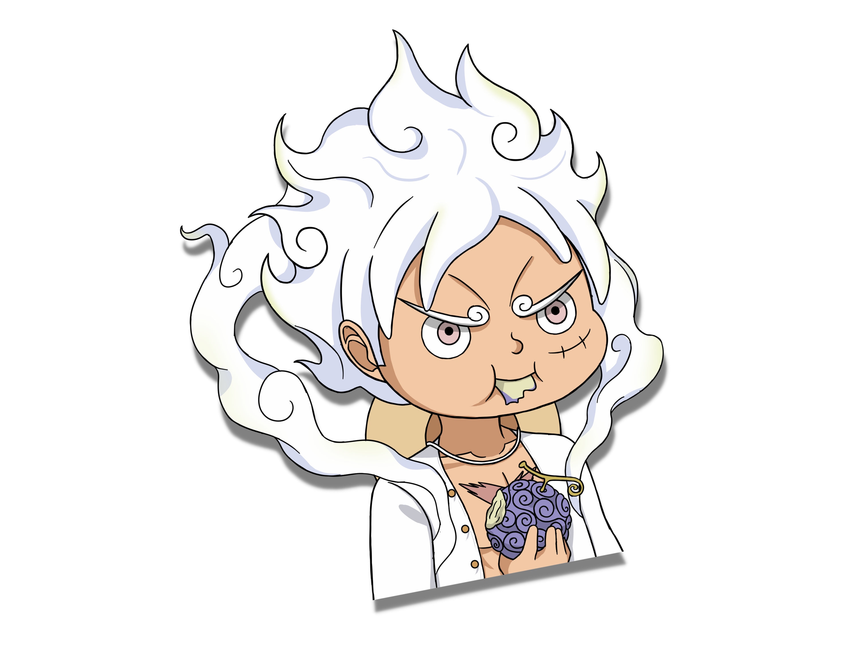 Gear 5 Luffy Chibi Sticker Decal - Etsy