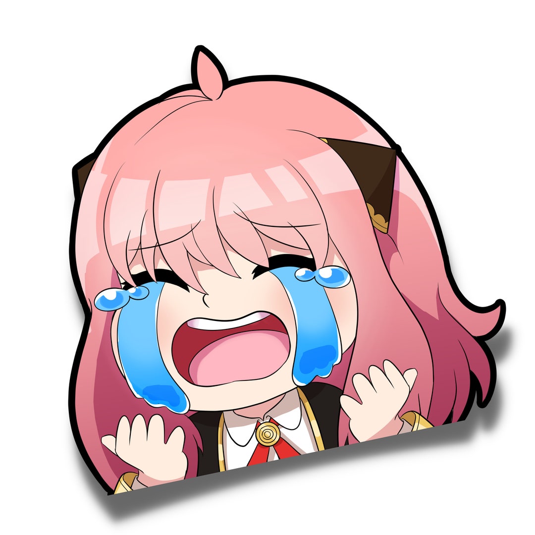 Anya Crying Peeker Decal - Etsy