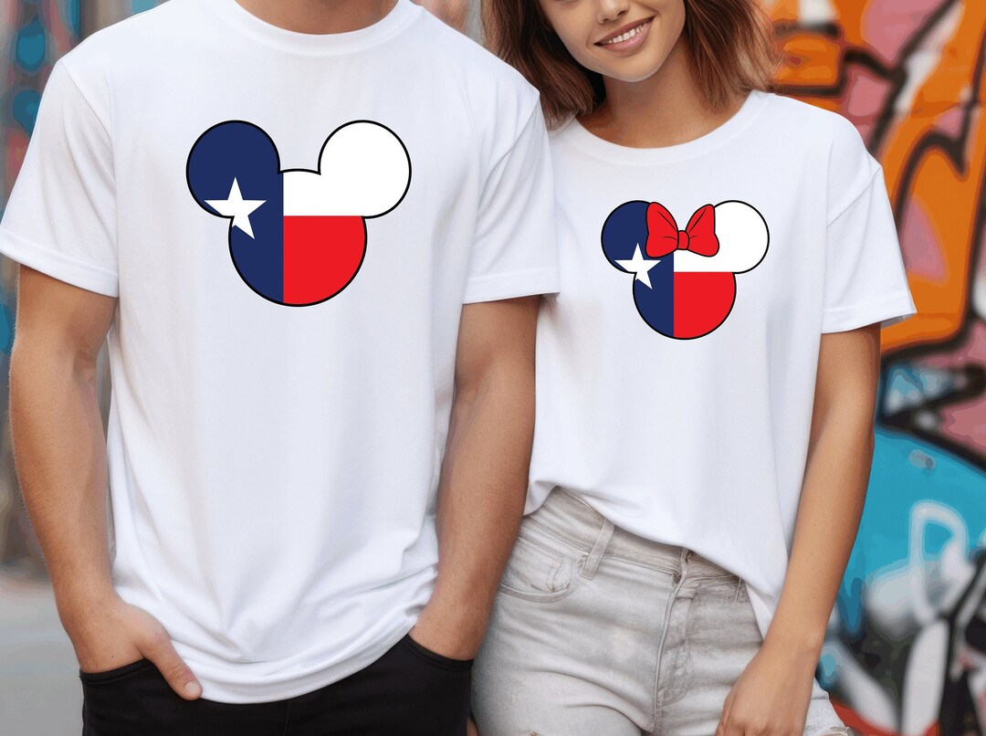 Texas Flag Mickey & Minnie Mouse Themed Matching Set for - Etsy