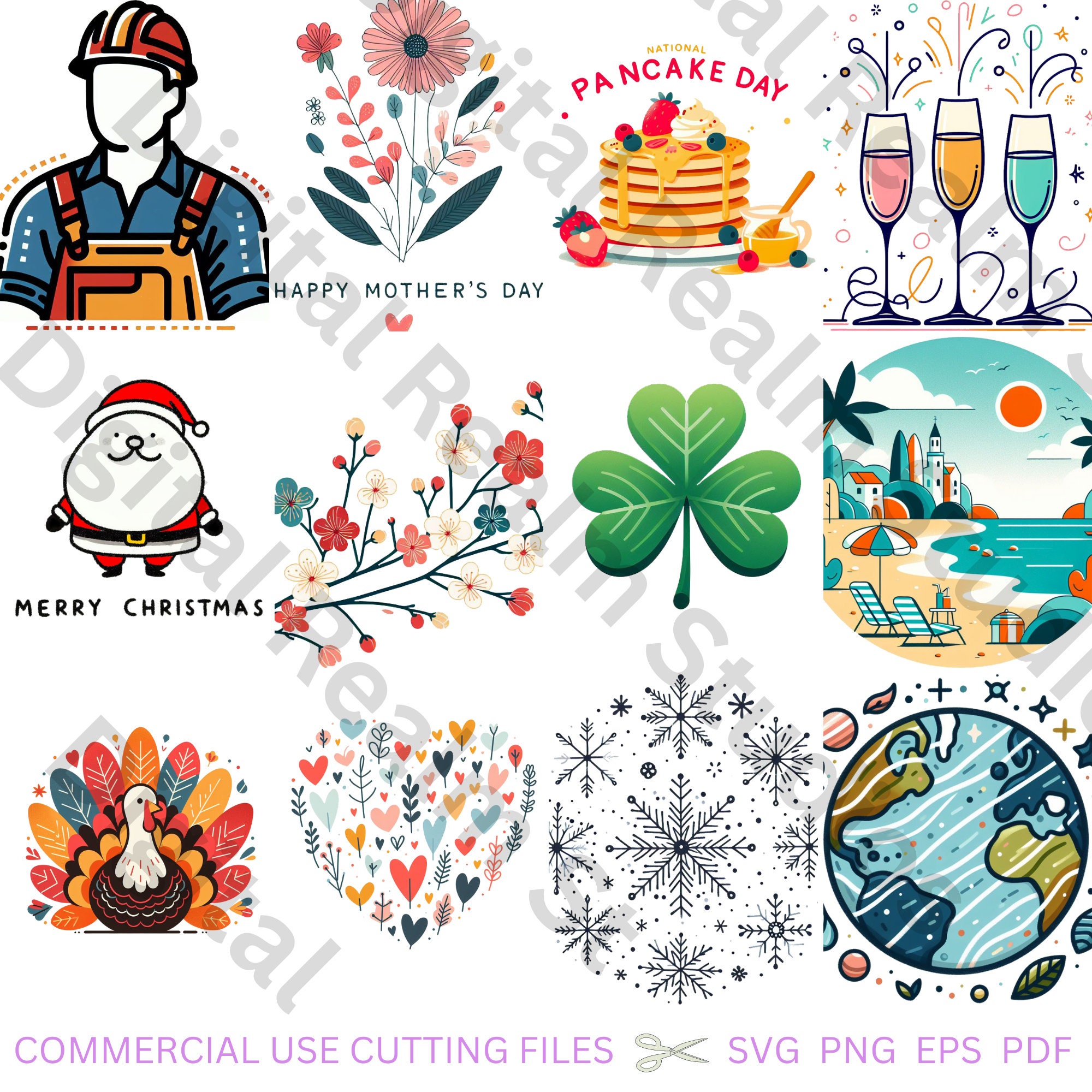 Holidays and Seasonal Svg Bundle, SVG Bundle, SVG, Holiday Svg Files ...