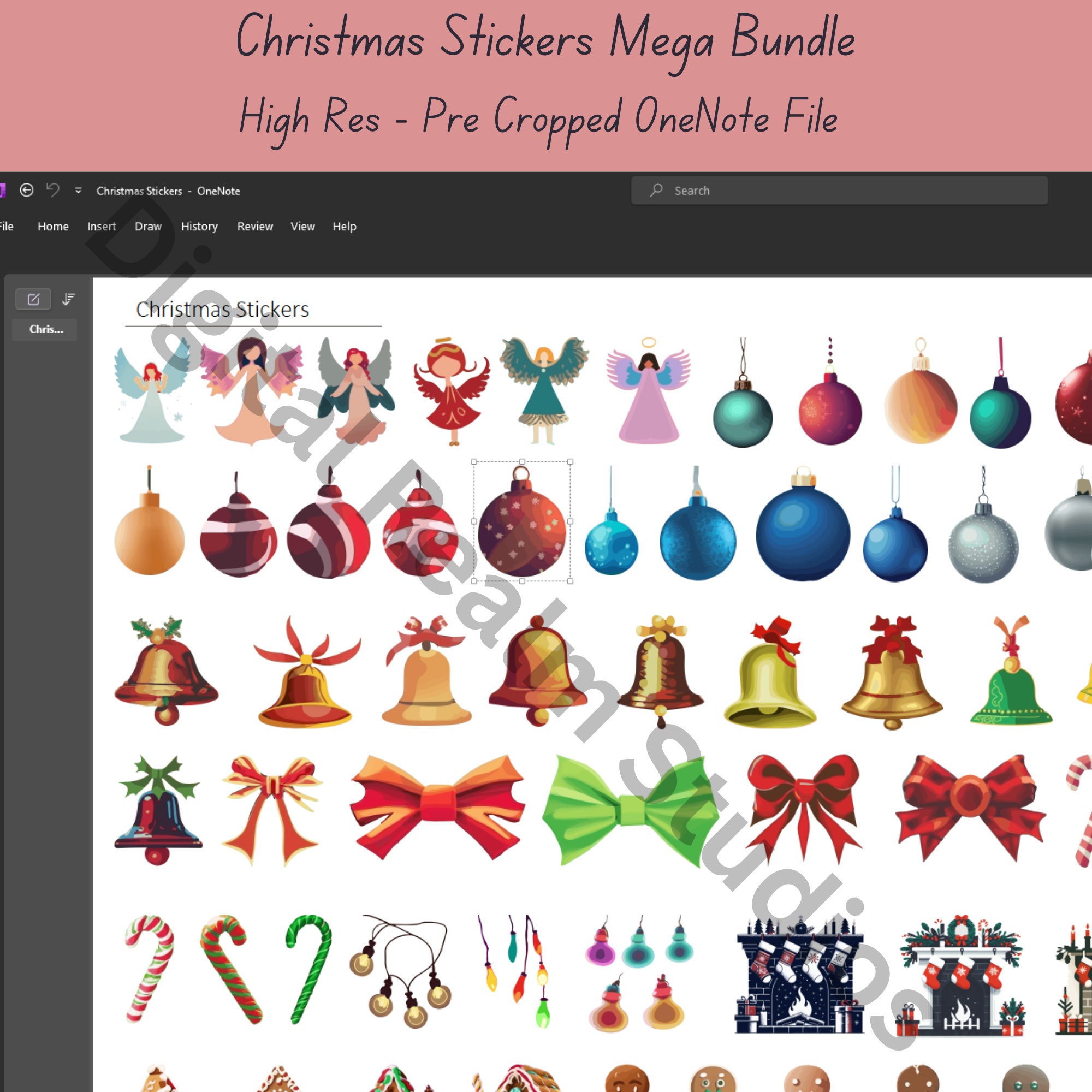 Christmas Digital Stickers Mega Bundle | Christmas Stickers | Holiday ...