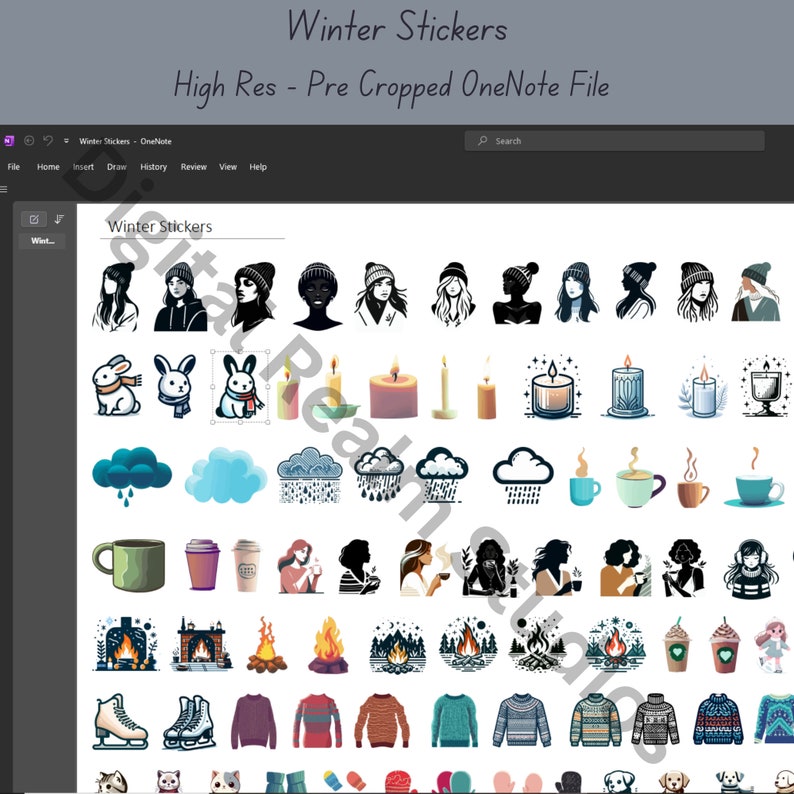 Winter Digital Stickers | Winter Stickers | Seasonal Stickers ...