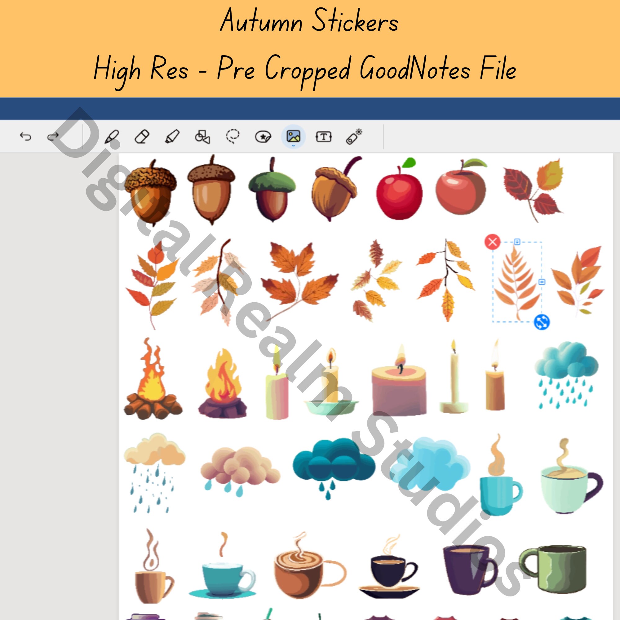 Autumn Digital Stickers | Fall Digital Stickers | Goodnotes Stickers ...