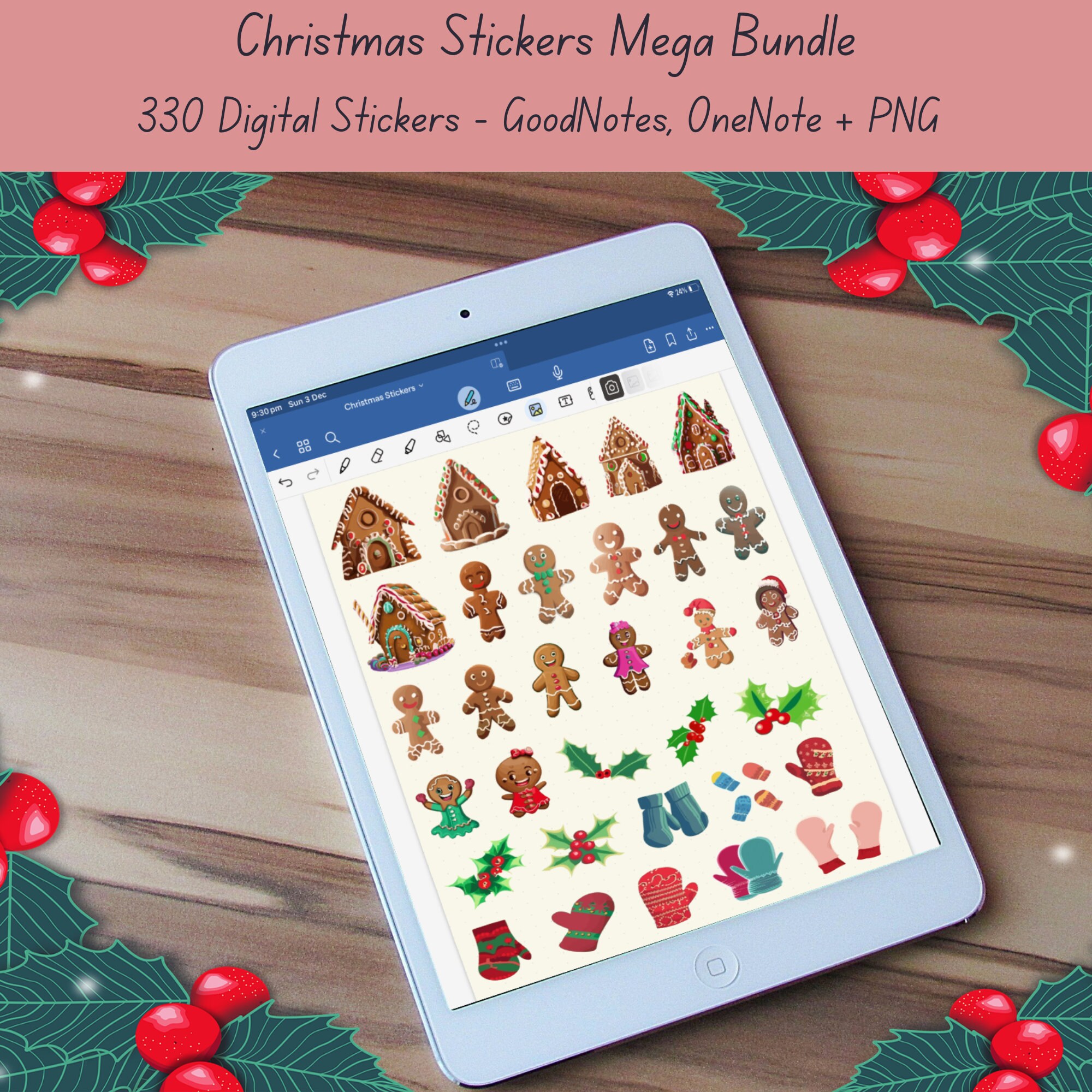 Christmas Digital Stickers Mega Bundle | Christmas Stickers | Holiday ...