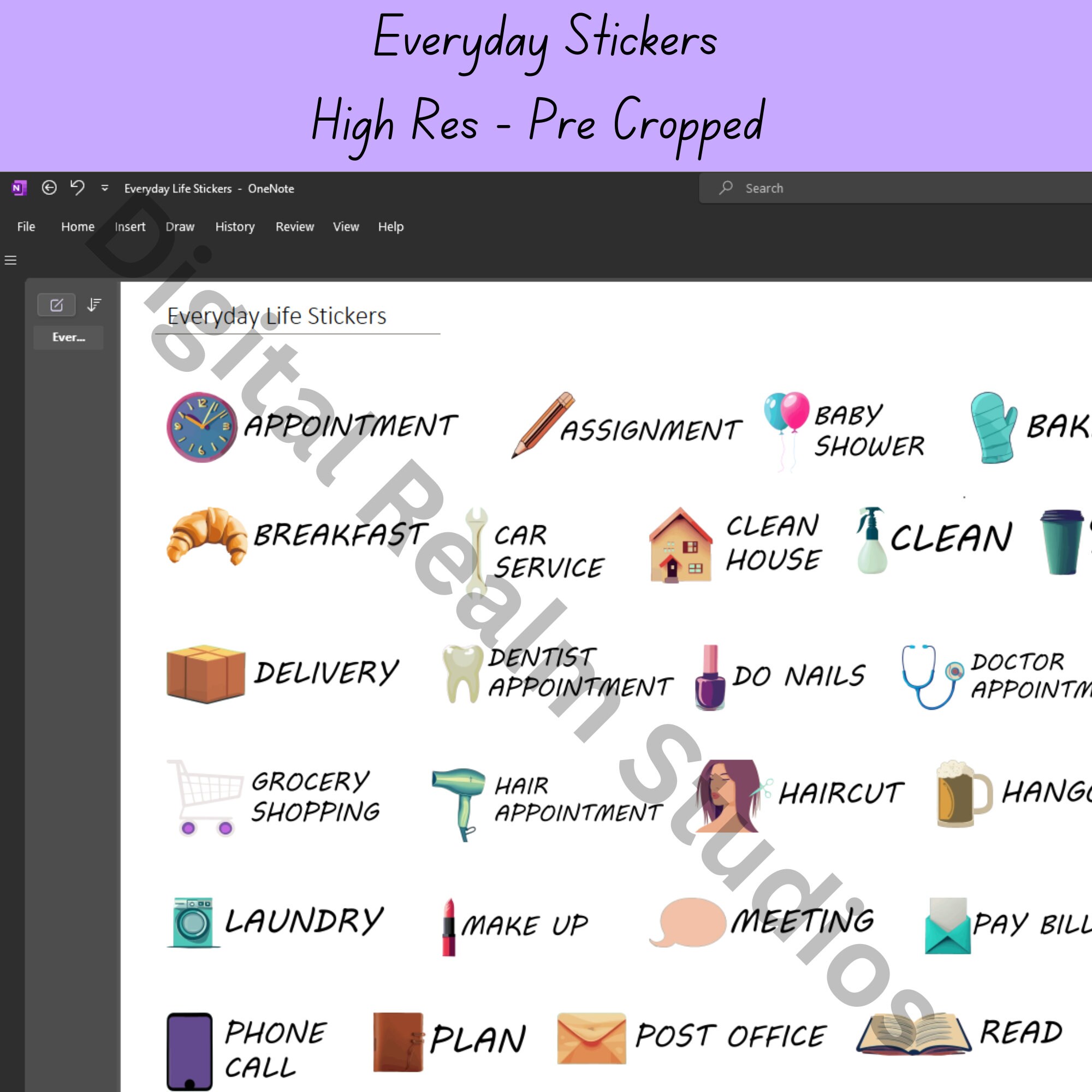 Everyday Life Digital Stickers | Goodnotes Stickers | Onenote Stickers ...