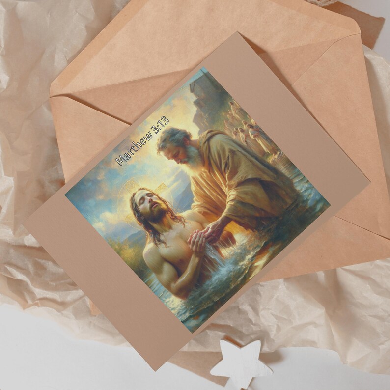 Jesus Baptism Art Print, Matthew 3:13, Christian Wall Decor (PDF ...