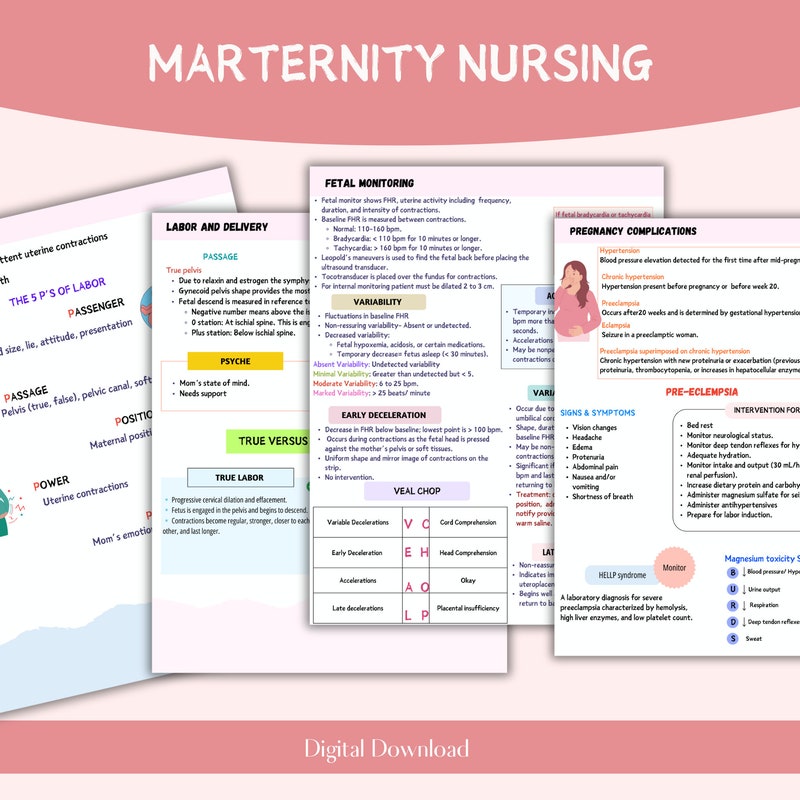 Maternity Study Guide - Etsy