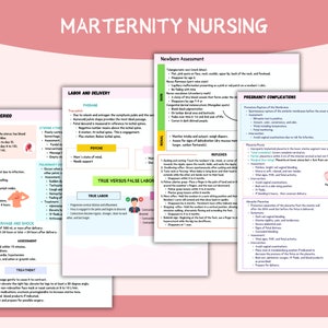 Maternity Bundle, Nursing Study Guide, Student Nurse, Nursing Notes,ob ...