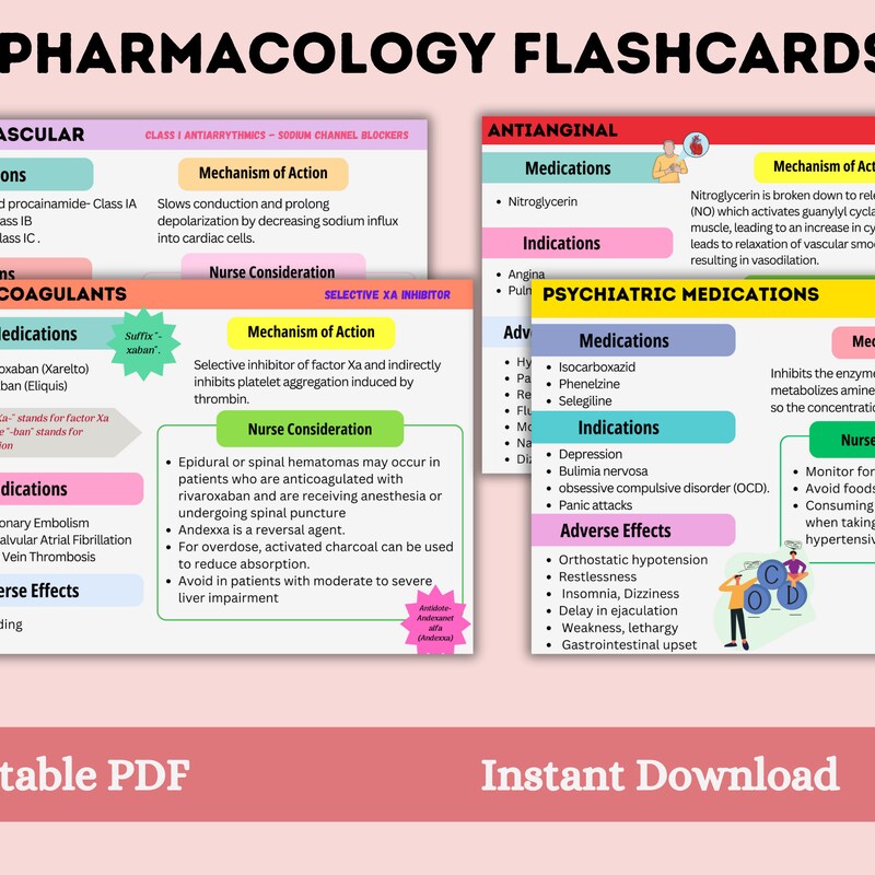 Nursing Drug Cards - Etsy