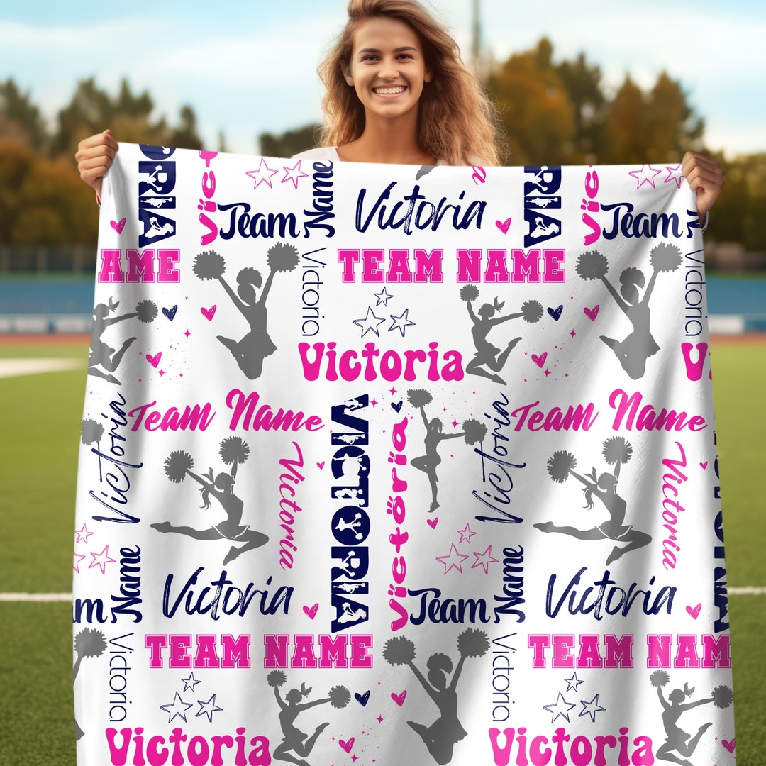 Personalized Cheerleader Team Blanket Custom Team and Cheerleader Name ...