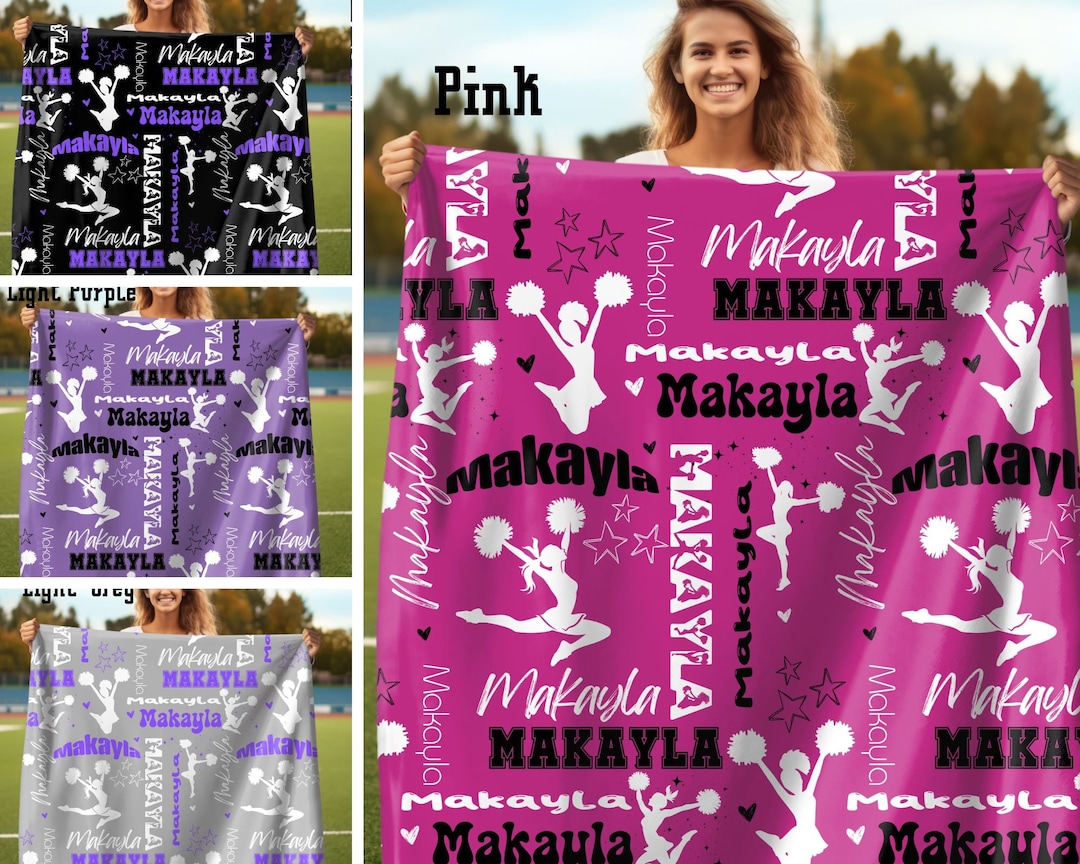 Personalized Cheerleading Blanket, Cheer Team Throw, Football Season ...